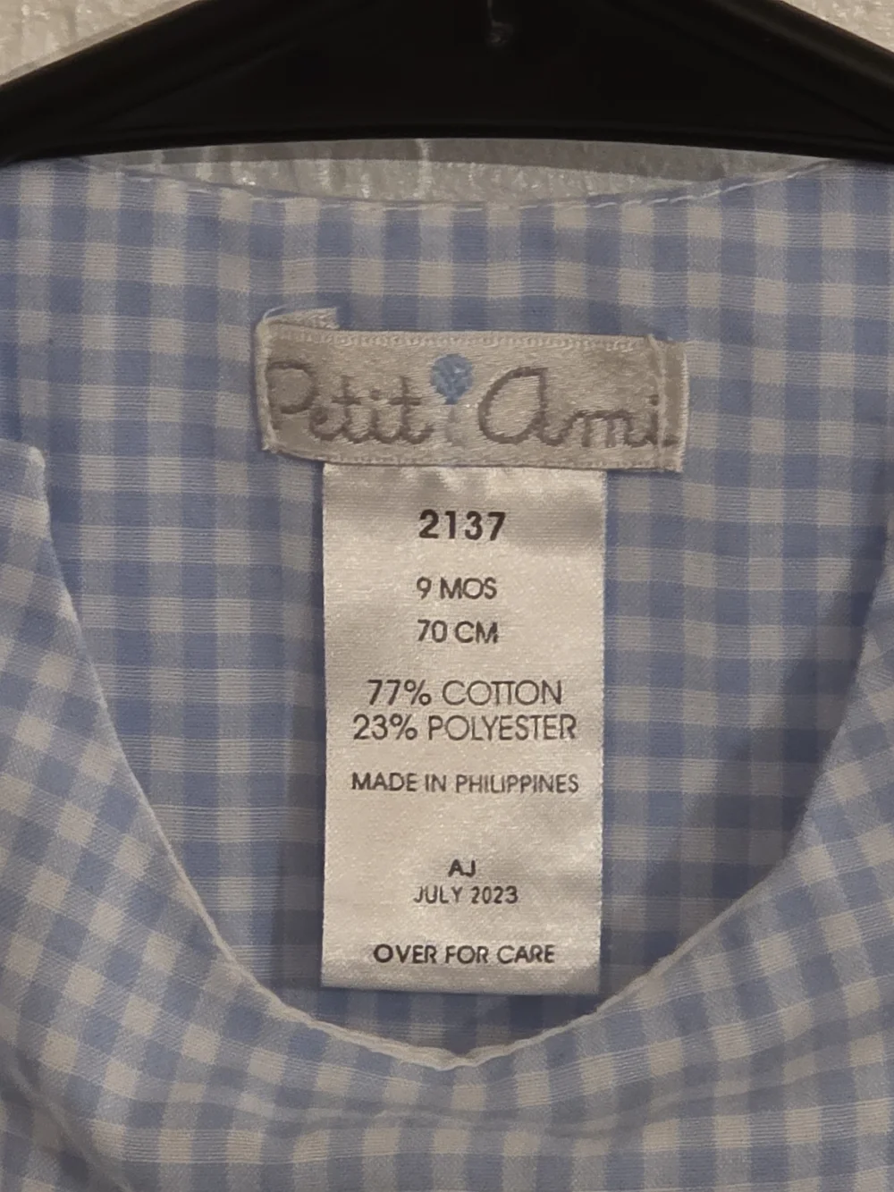 Petit Ami | Dresses | Petit Ami Light Blue Gingham Baby Dress | Poshmark